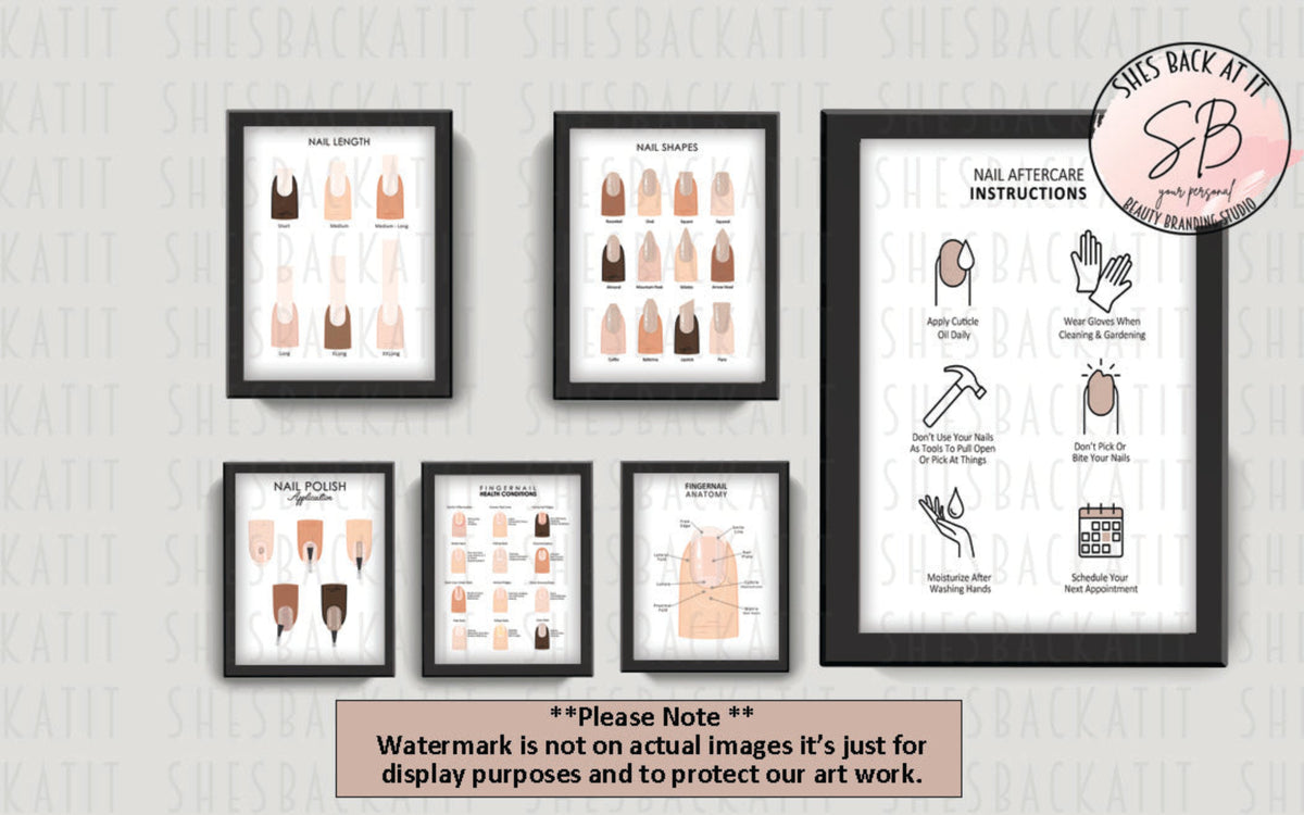 Nail Salon Printable Wall Art | ShesBackAtIt | Printable Spa, Salon and ...