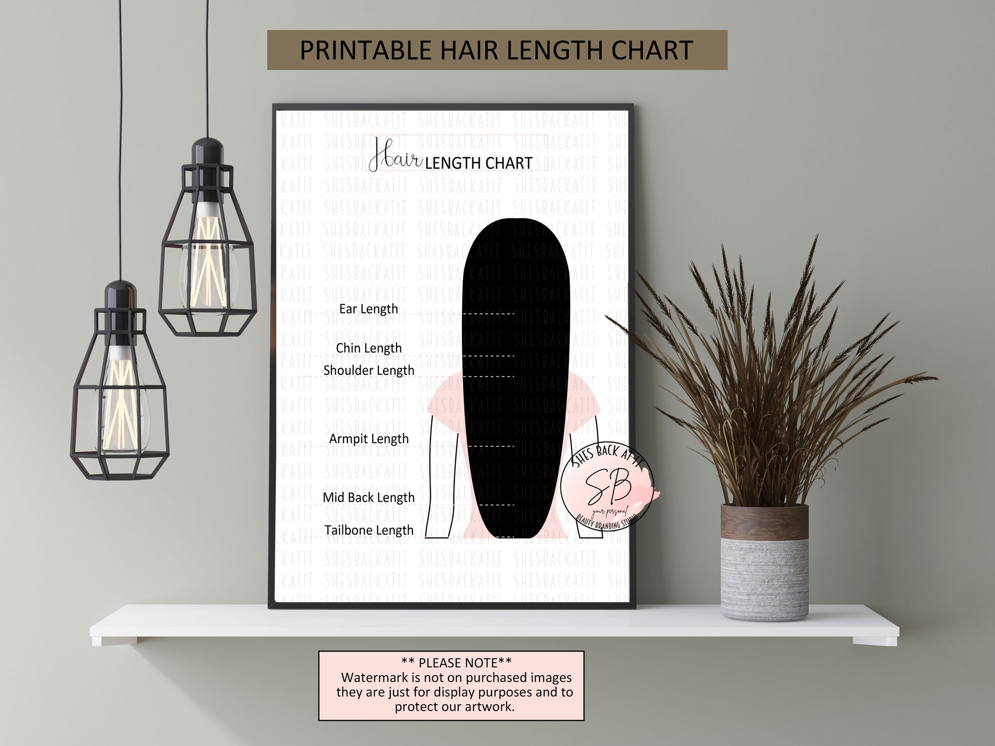 Hair Cut Measurement Guide | ShesBackAtIt | Printable Spa, Salon and ...