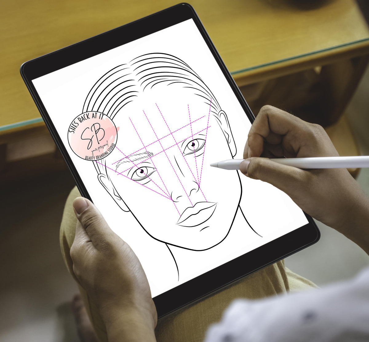 Microblading Practice Sheets - Round Face Version | ShesBackAtIt ...