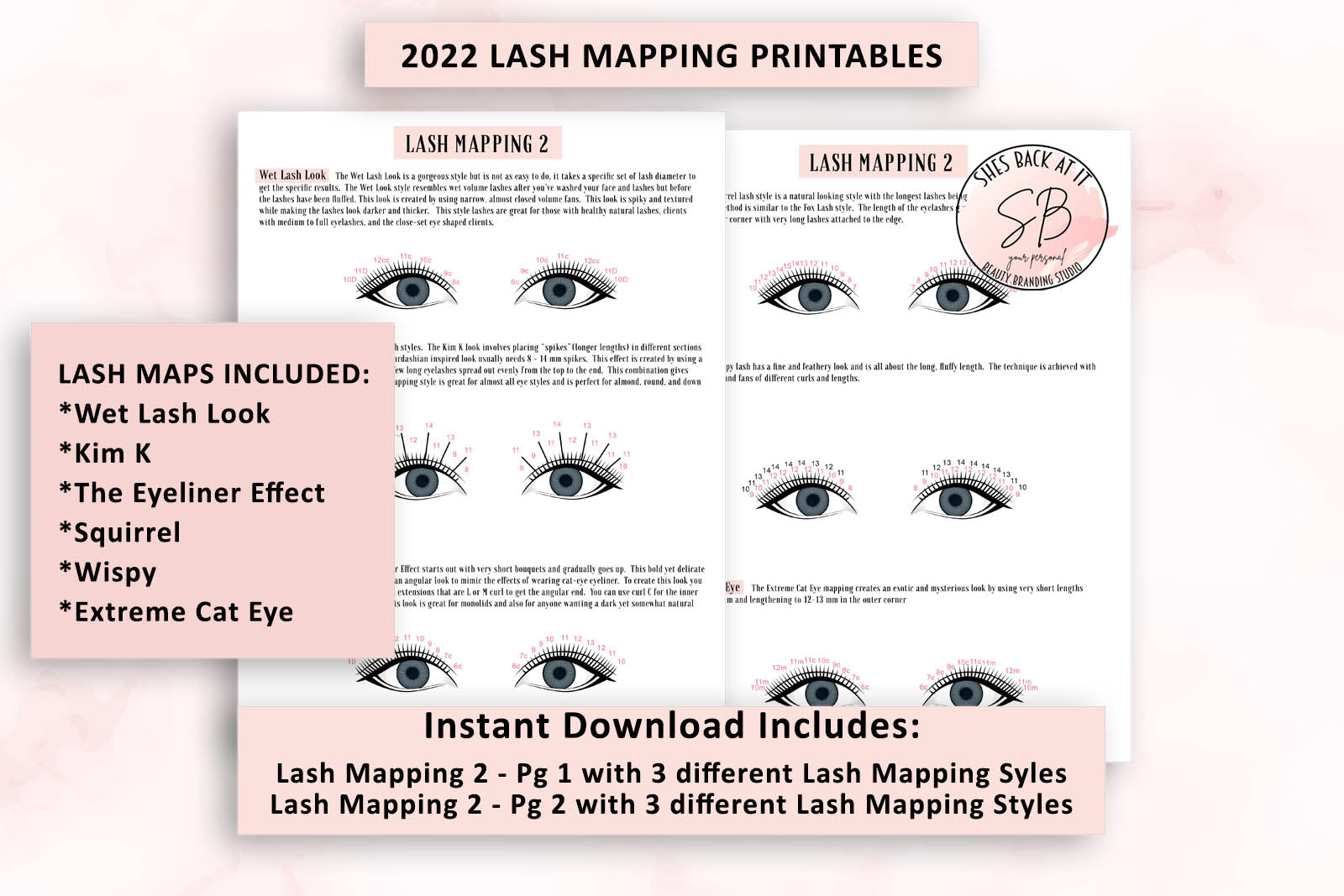 Lash Mapping Styles | ShesBackAtIt | Printable Spa, Salon and ...