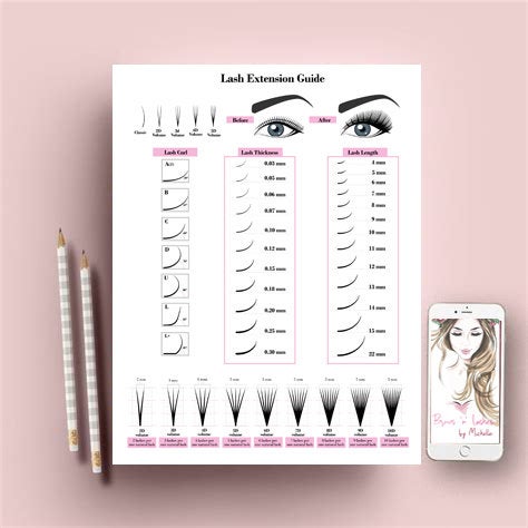 Lash Extension Style Guide | ShesBackAtIt | Printable Spa, Salon and ...
