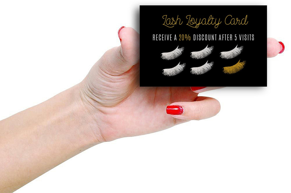 Lash Extension Loyalty Card | ShesBackAtIt | Printable Spa, Salon and ...